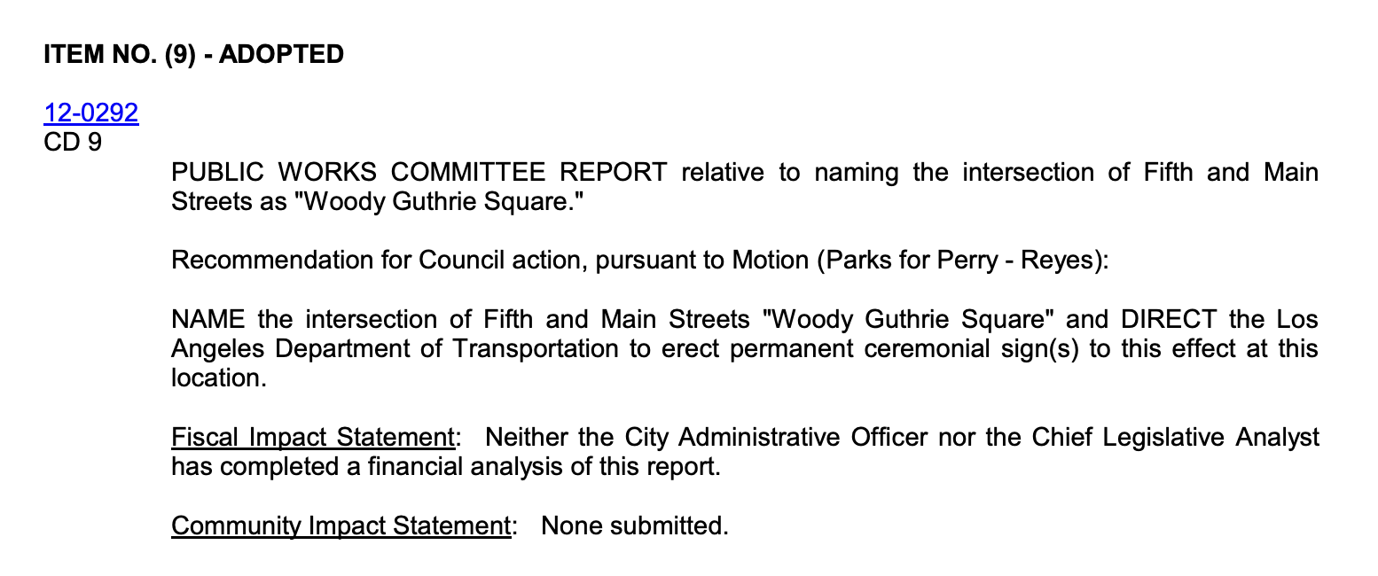 Woody Guthrie Square(s)